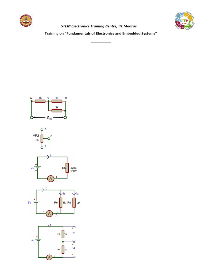 Assignment - Basics of Electronics and Embedded Systems | PDF | Electrical Components ...