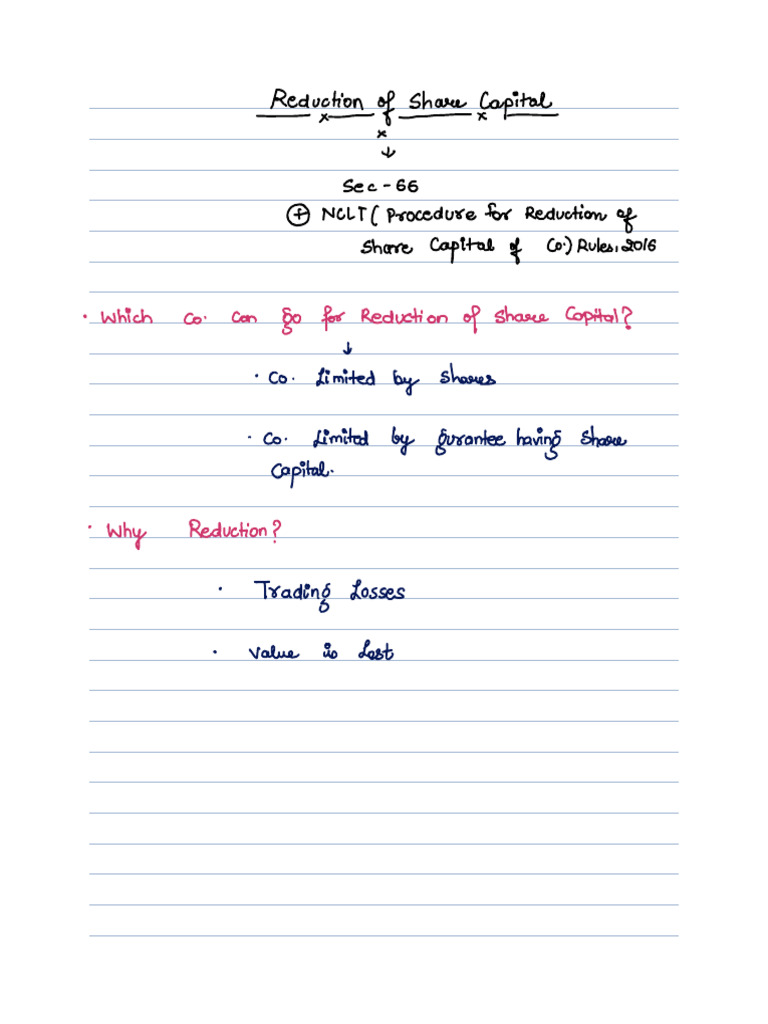 Reduction of Share Capital | PDF | Private Law | Business Law
