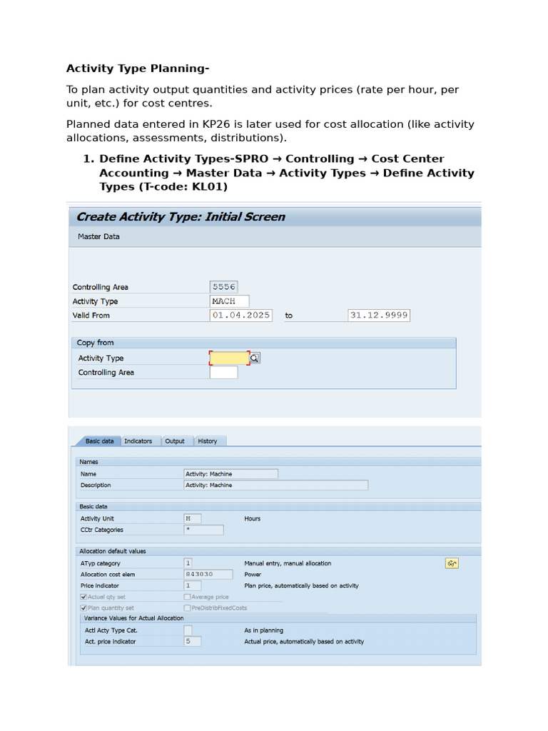 Activity Type Planning | PDF