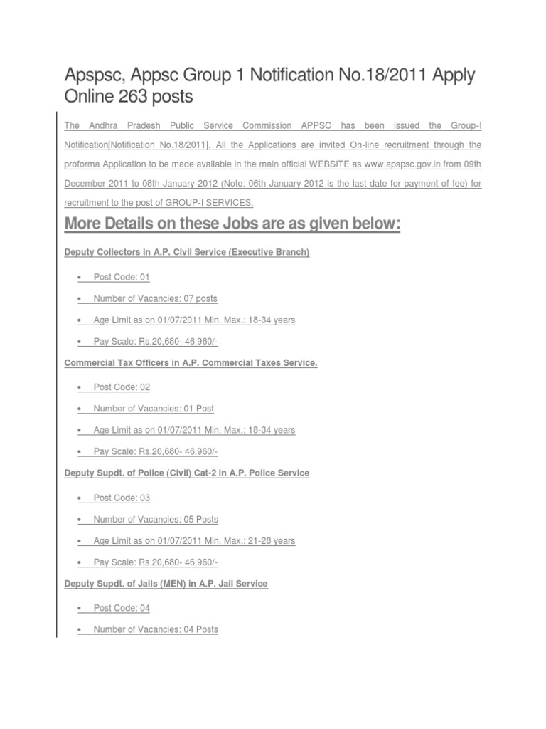 Aps PSC Group 1 Notification | PDF | Email | Disability