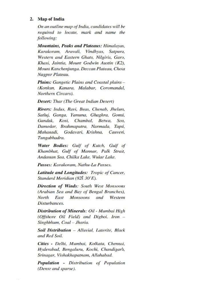 Council Labelled Map of India | PDF