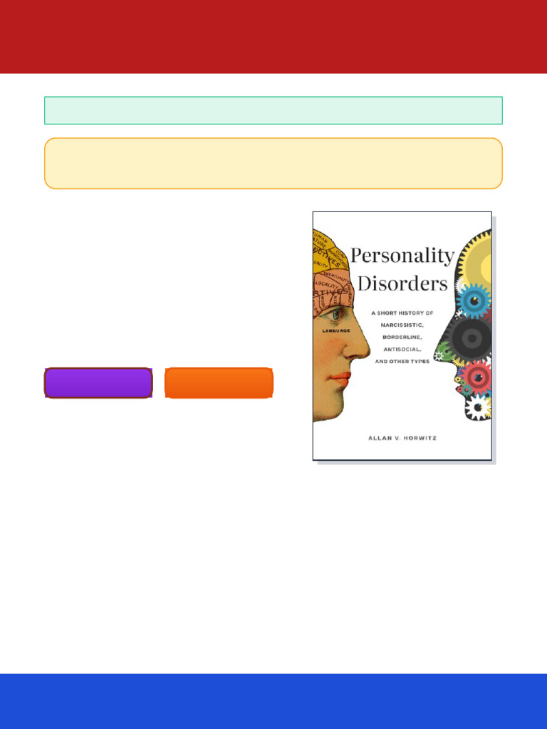 Personality Disorders A Short History of Narcissistic Borderline ...