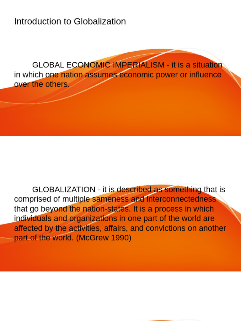 Understanding Globalization: Key Concepts | PDF | Globalization | Economies
