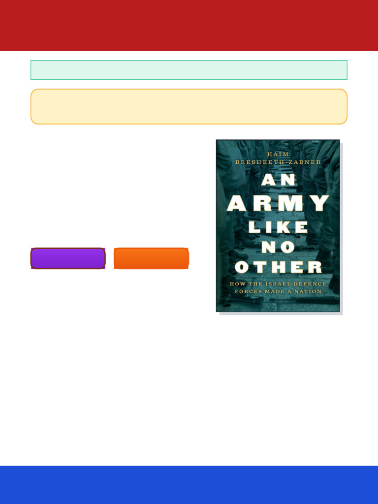 An Army Like No Other How the Israel Defense Forces Made a Nation 1st ...