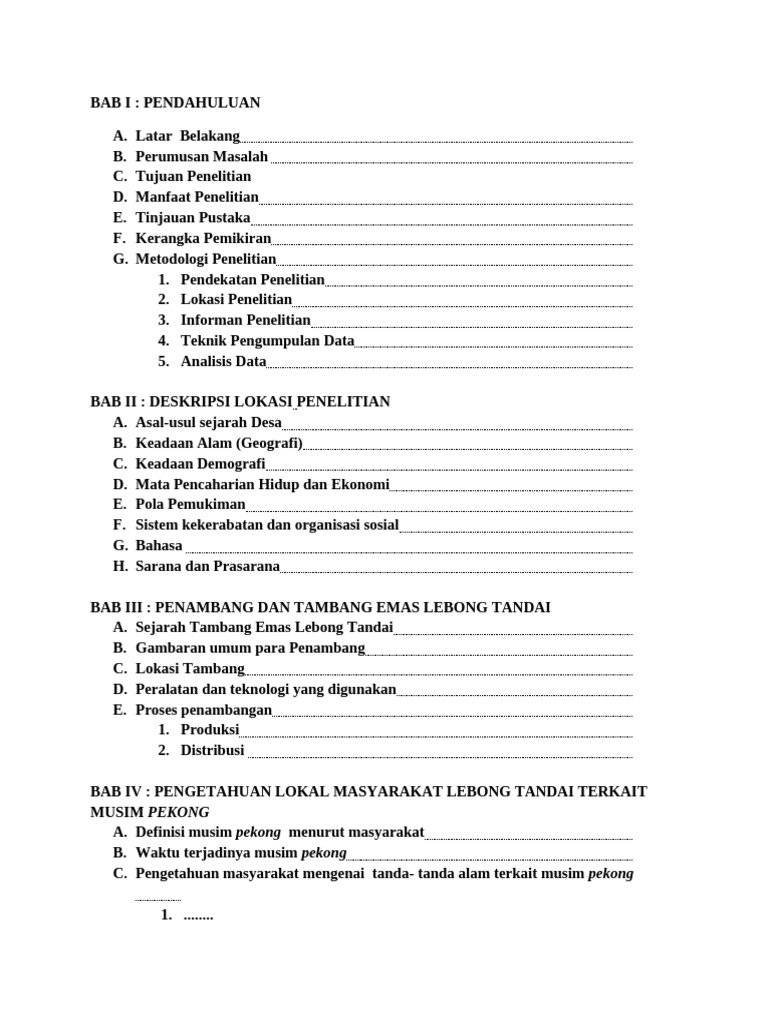Penelitian Tambang Emas dan Musim Pekong | PDF