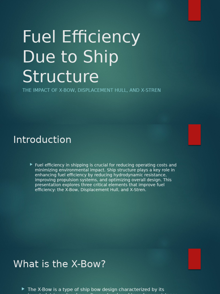 Fuel Efficiency Due To Ship Structure | PDF | Ships | Hull (Watercraft)