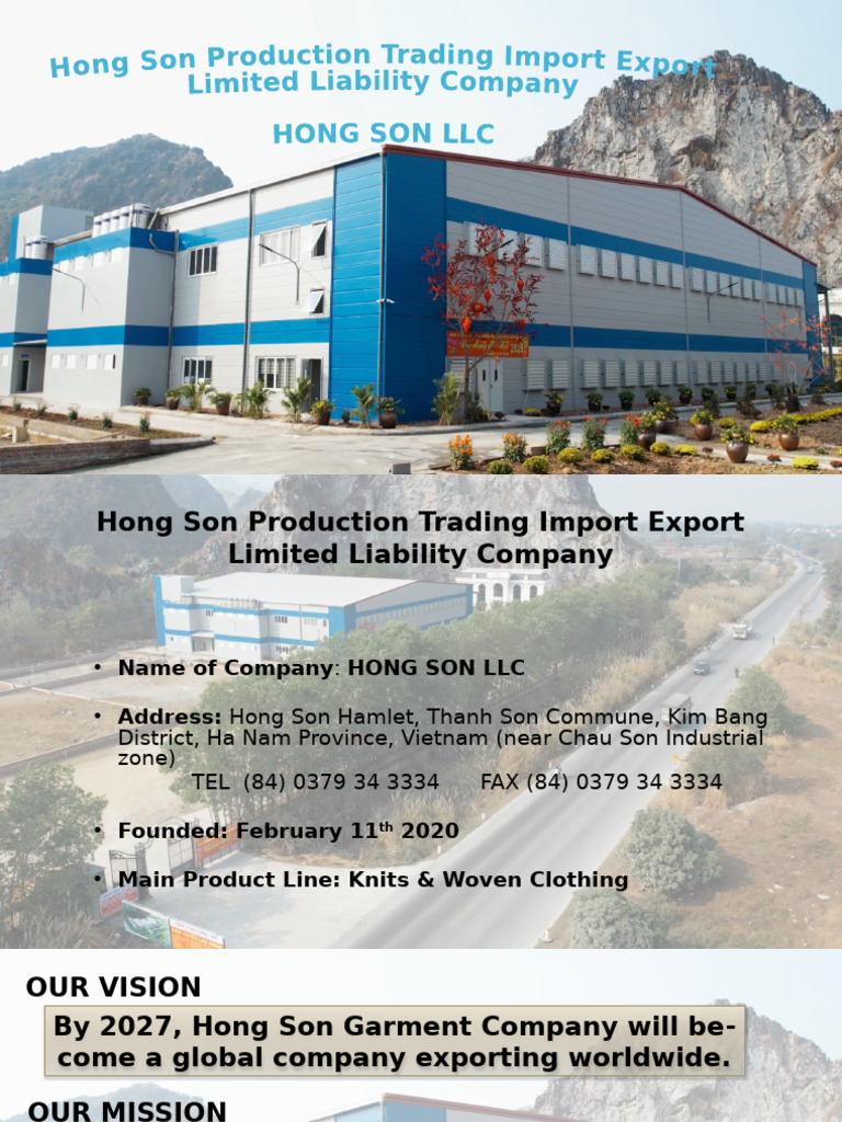 Hong Son LLC: Garment Manufacturing Overview | PDF | Sewing | Sewing Needle
