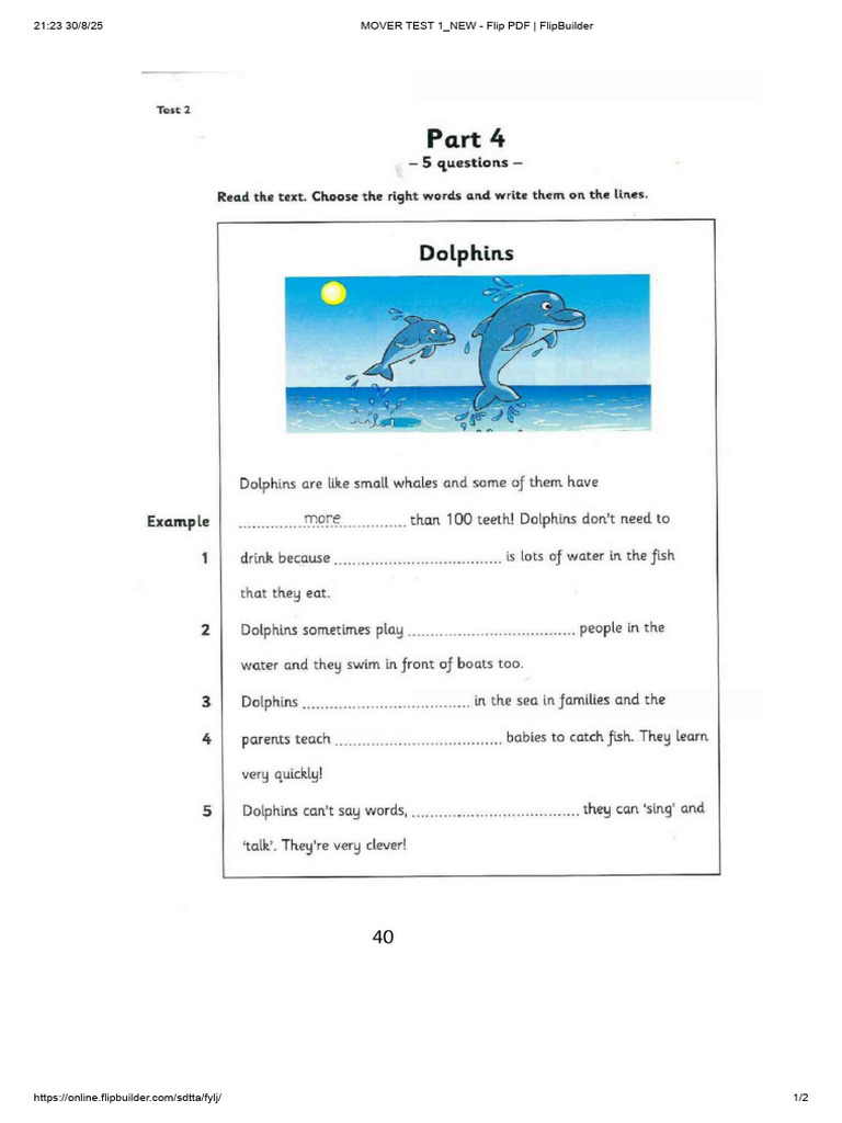 Mover Test 1 - New - Flip PDF - Flipbuilder Part 6 | PDF