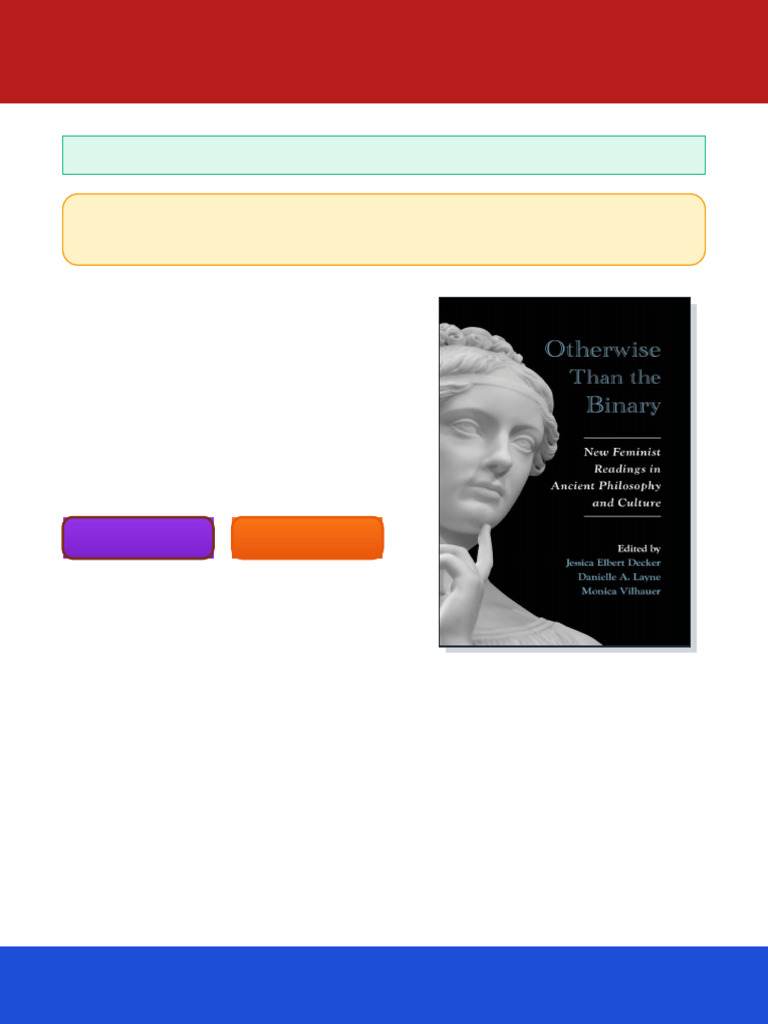 Otherwise Than the Binary New Feminist Readings in Ancient Philosophy ...