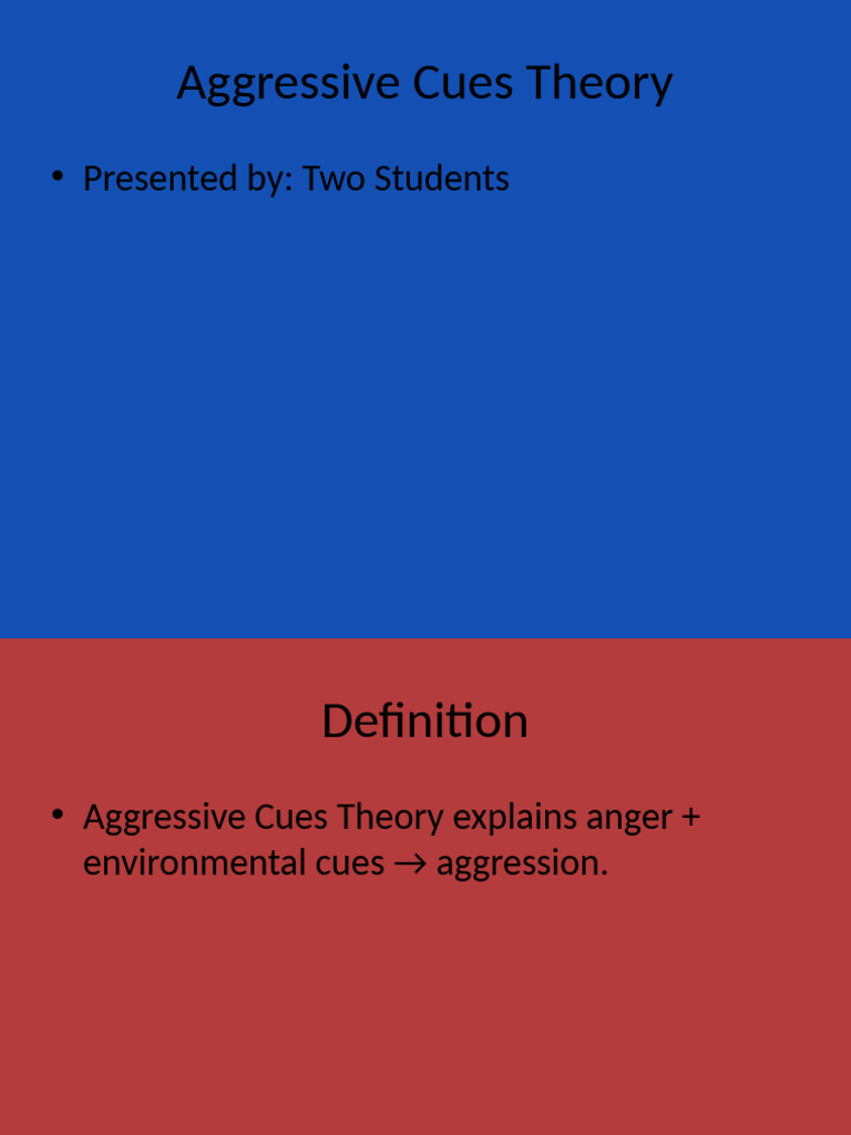 Colorful Aggressive Cues Presentation | PDF