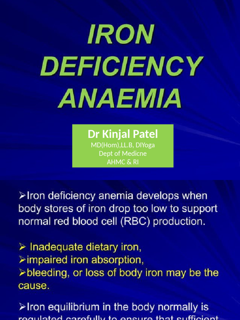 Iron Def Anaemia | PDF