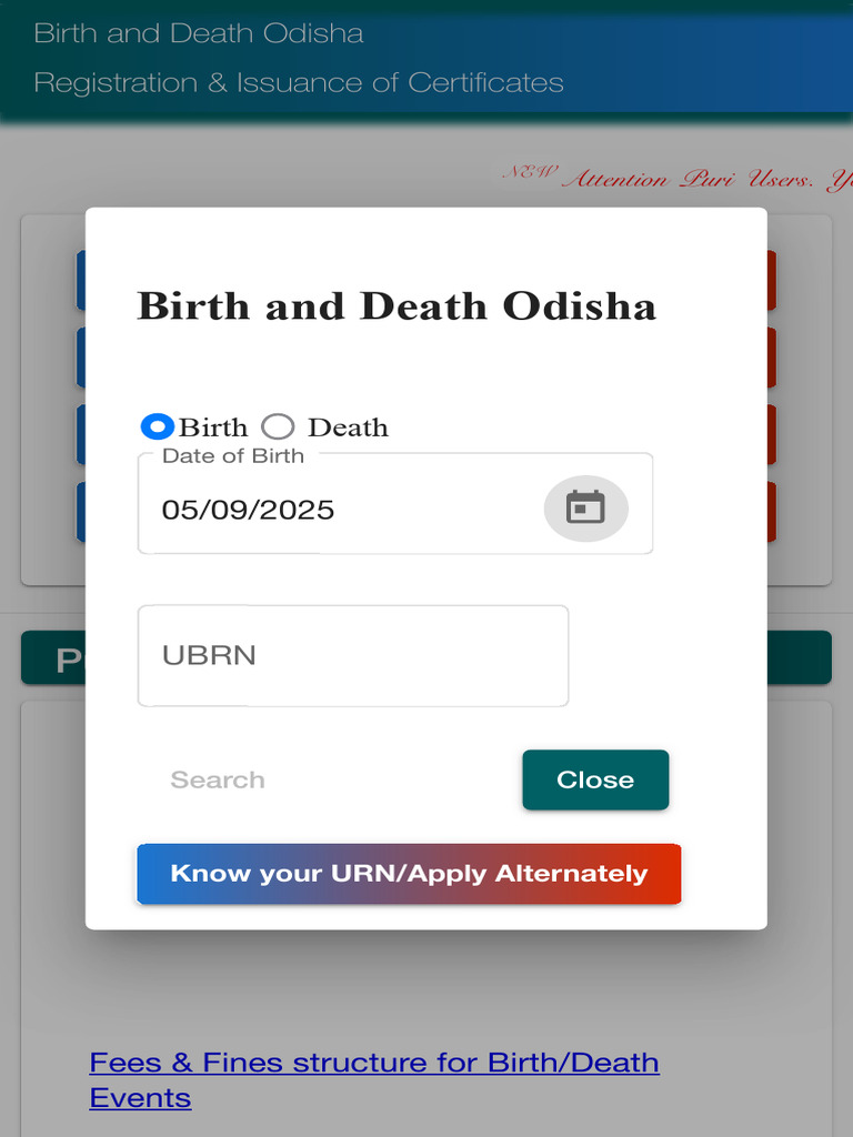 Birth and Death Odisha | PDF