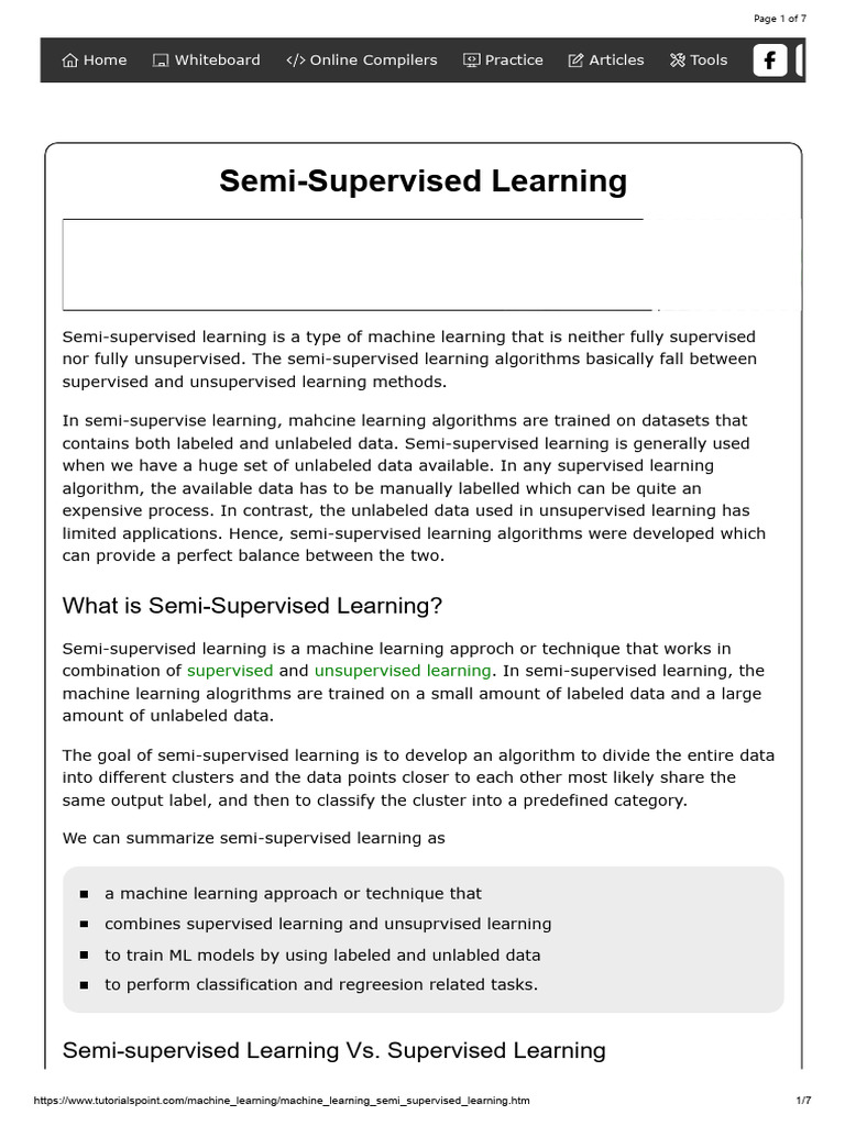 Semi Supervised Learning | PDF | Machine Learning | Learning