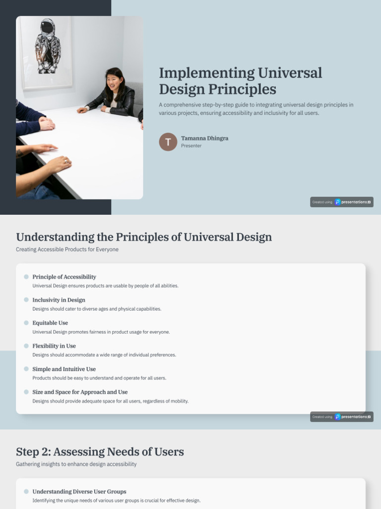 Steps For Implementing Universal Design | PDF