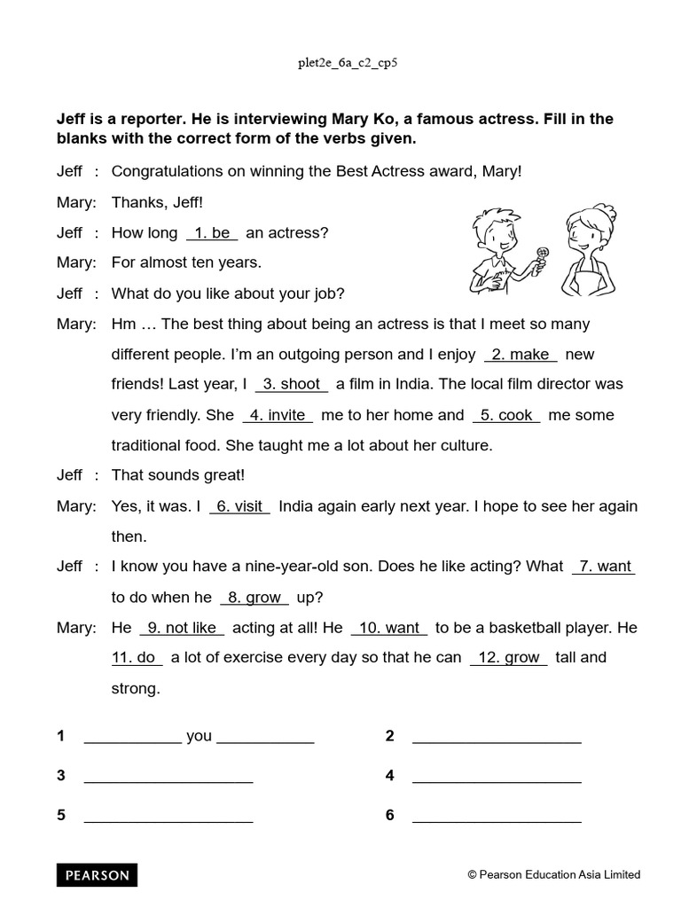 Mary Ko Interview: Verb Fill-in Exercise | PDF