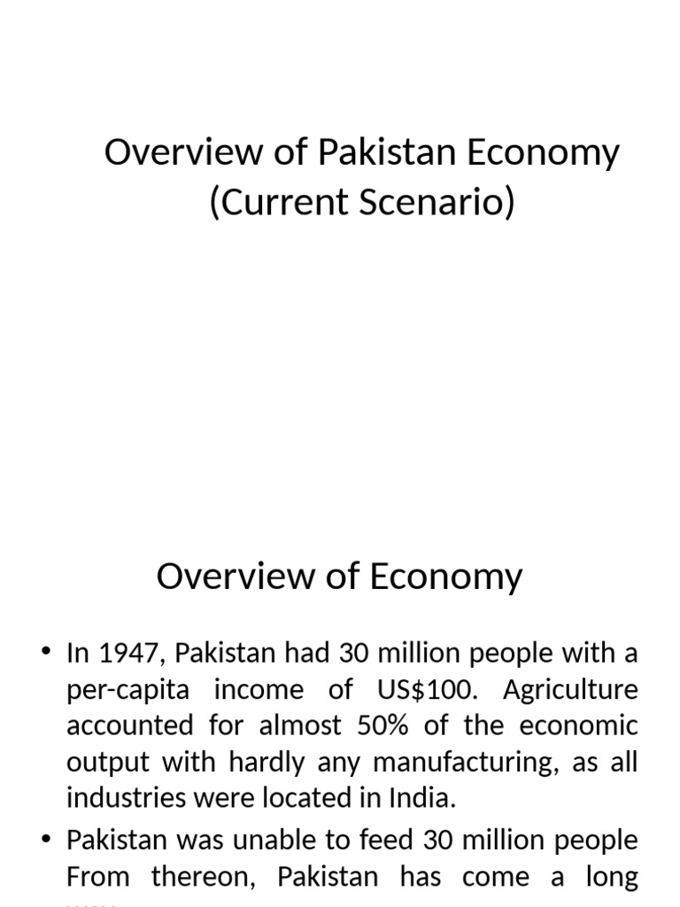 Overview of Pak Economy | PDF | Inflation | Agriculture