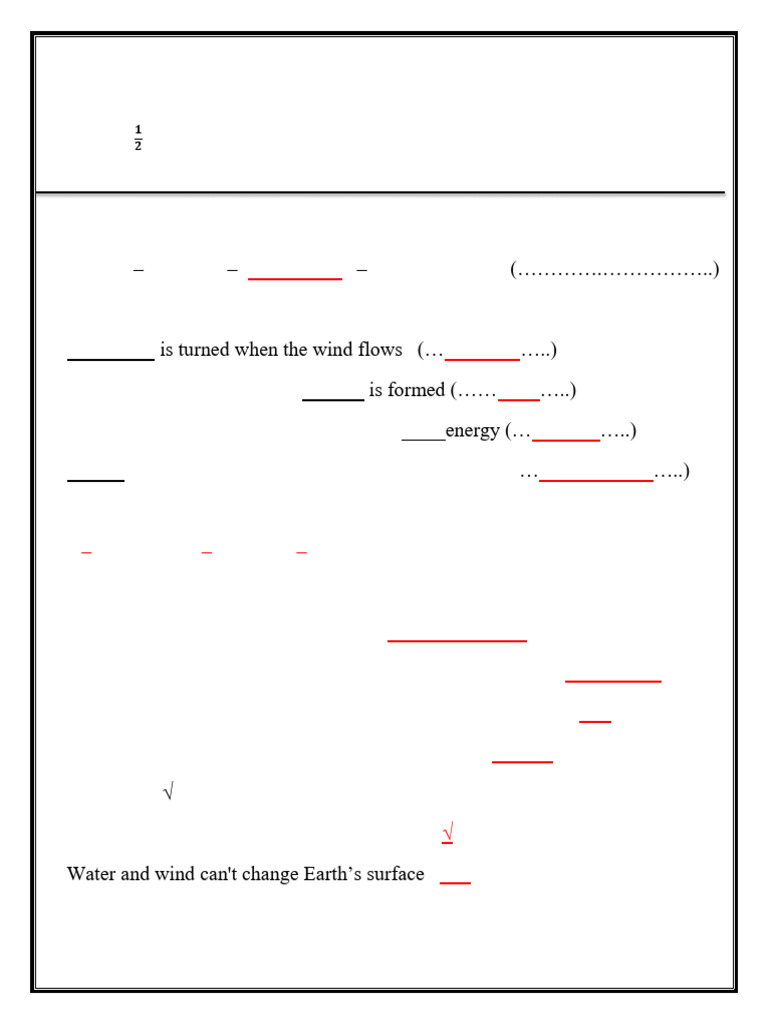 4th Grade Science Exam Model Answers | PDF