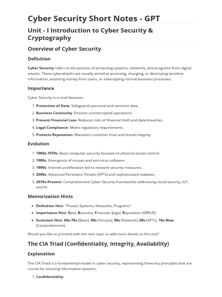 All Chapter short notes | PDF | Information Security | Security