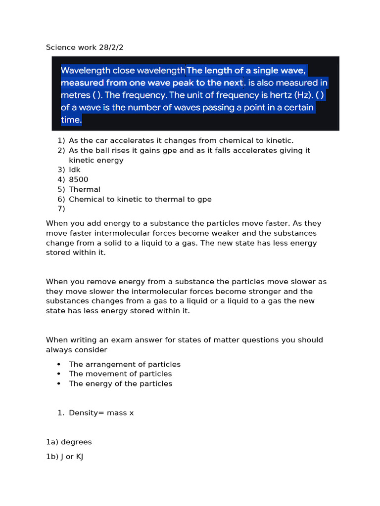 Energy Transformations in Matter | PDF
