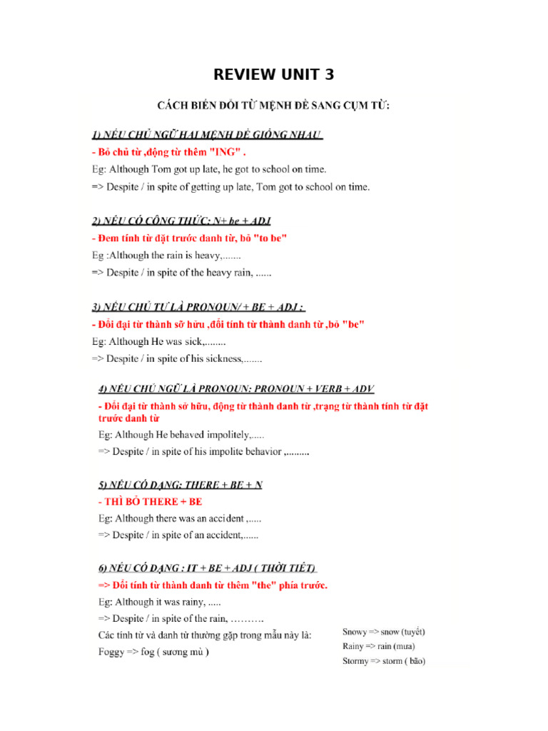 Review Unit 3 | PDF