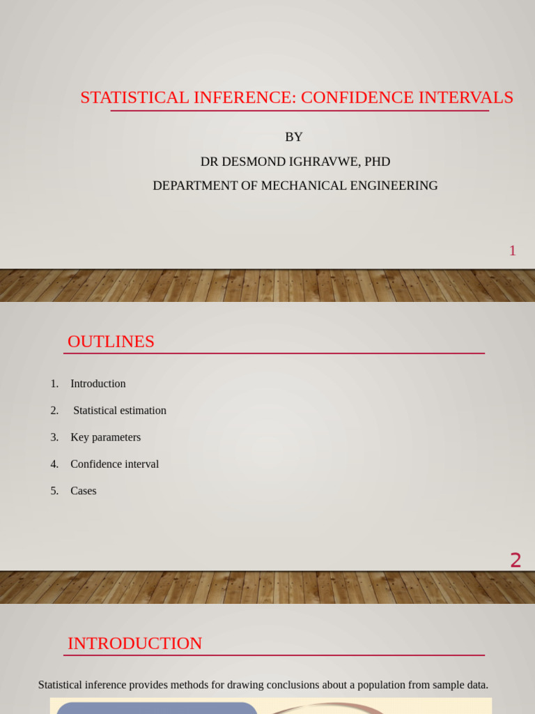 Confidence Intervals in Statistical Inference | PDF | Statistics ...