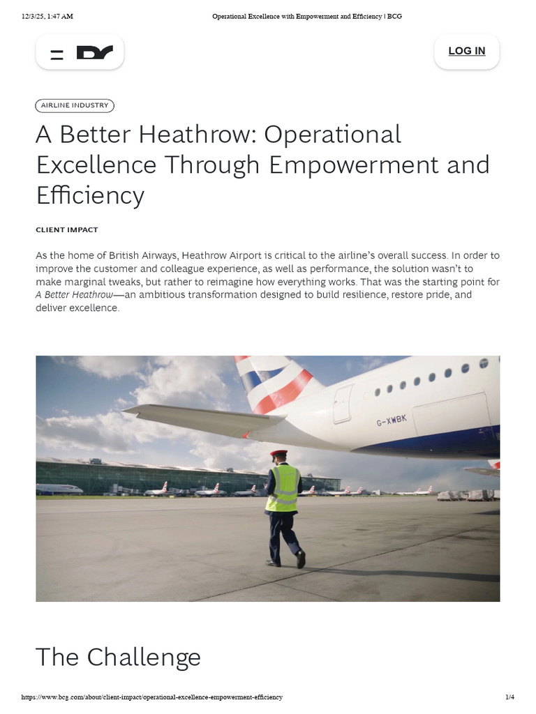 Heathrow's Operational Excellence Strategy | PDF | Empowerment | Social ...