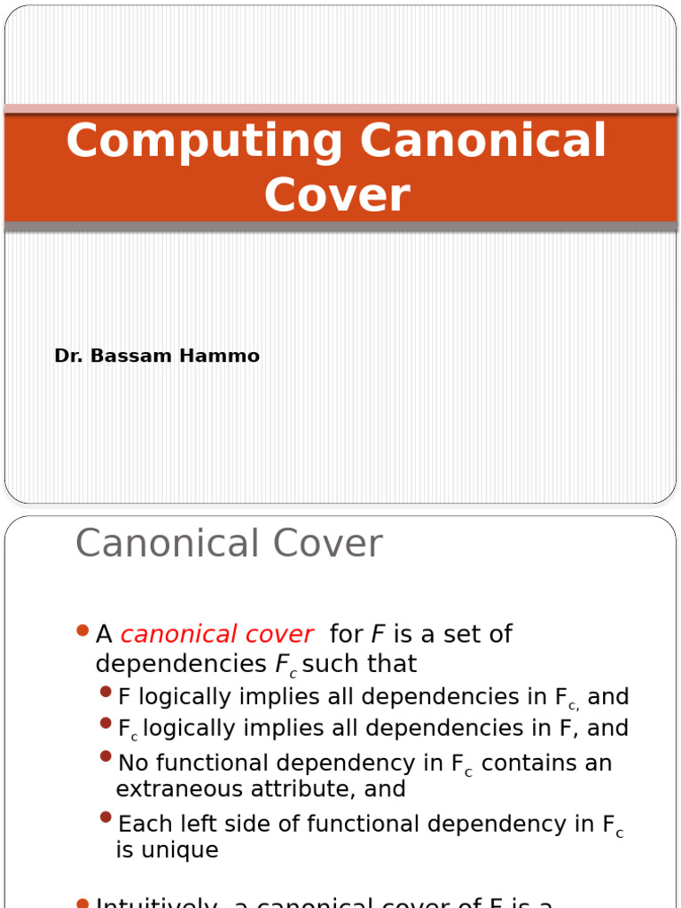 Canonical Cover Computation Guide | PDF | Computer Programming