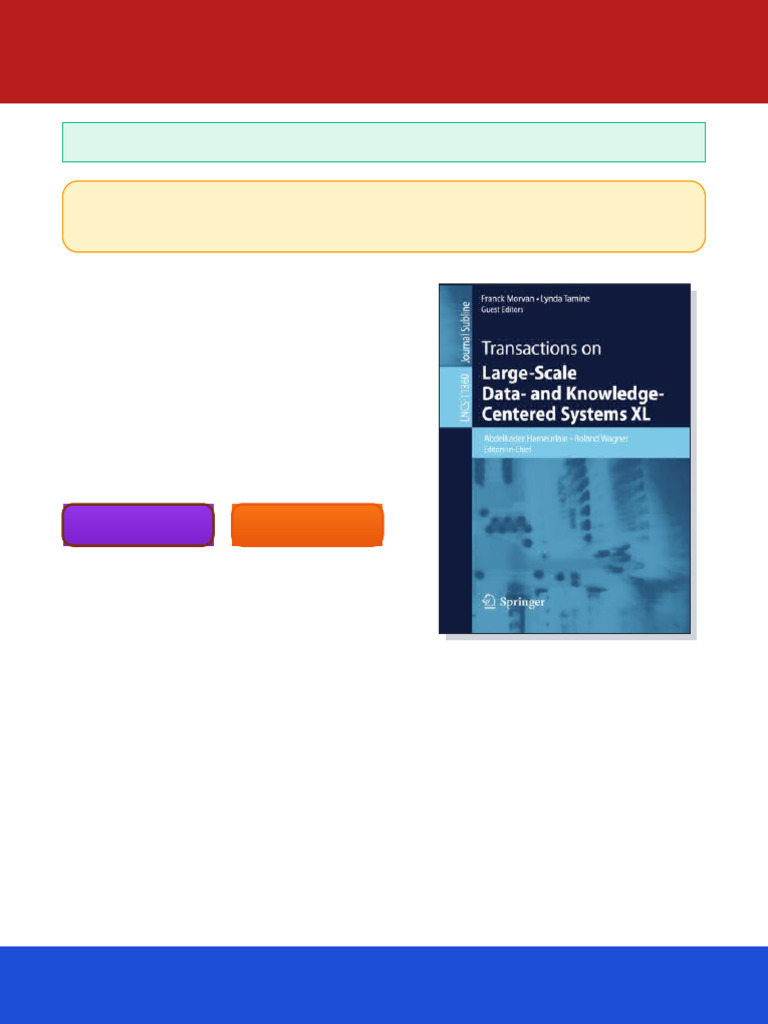 Transactions On Large Scale Data and Knowledge Centered Systems XL ...