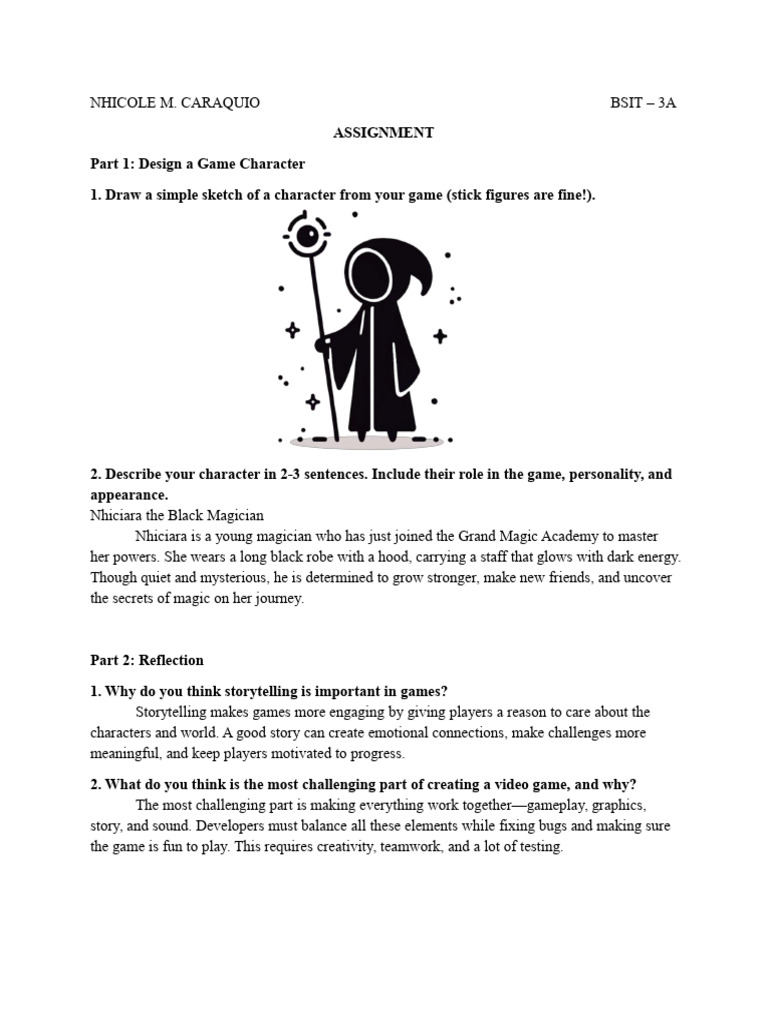 Game Development - Assignment | PDF