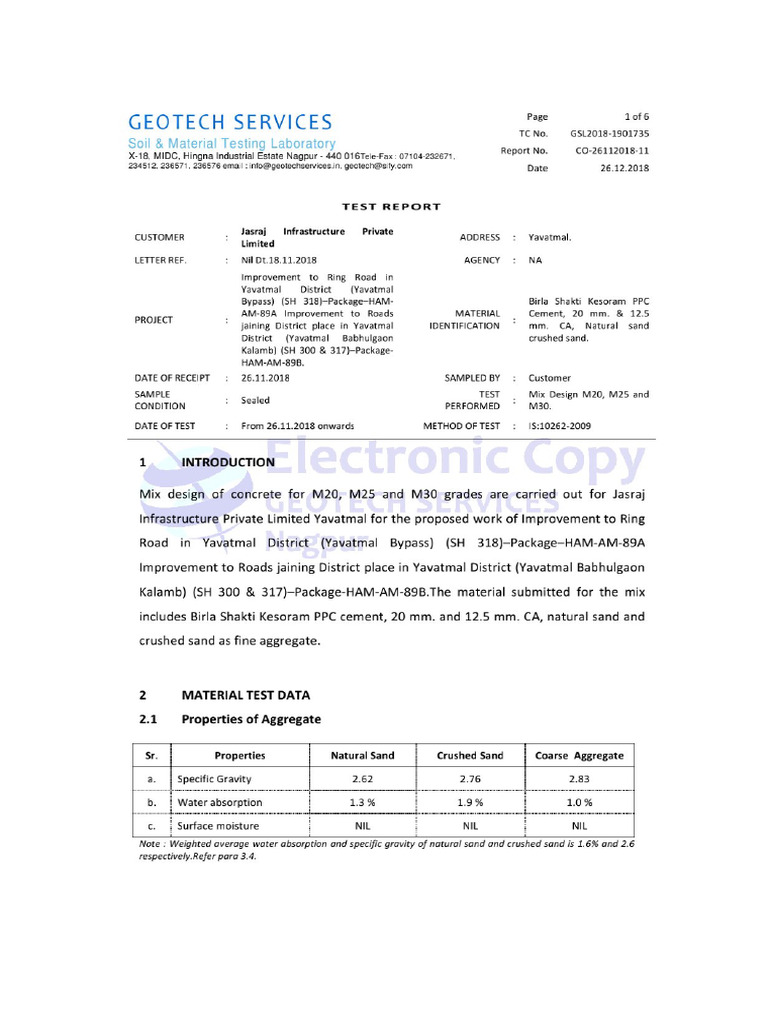 M20 M25 M30 Design | PDF