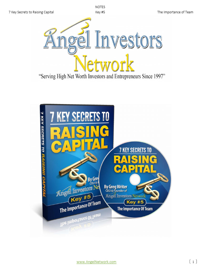 Importance of Team in Capital Raising | PDF | Business | Chess Theory