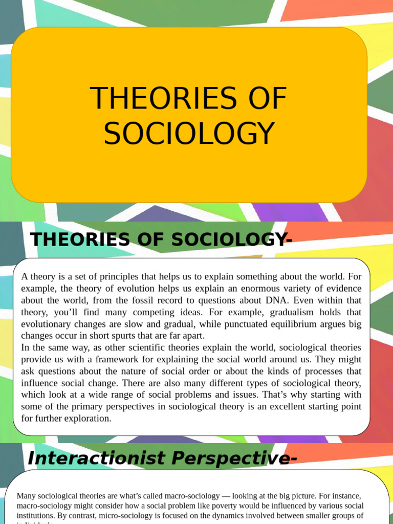 Key Sociological Theories Explained | PDF | Postmodernism | Society