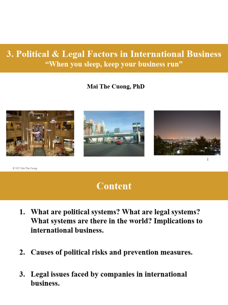 3 Political & Legal Factors in Int Biz | PDF | Republic | Communism