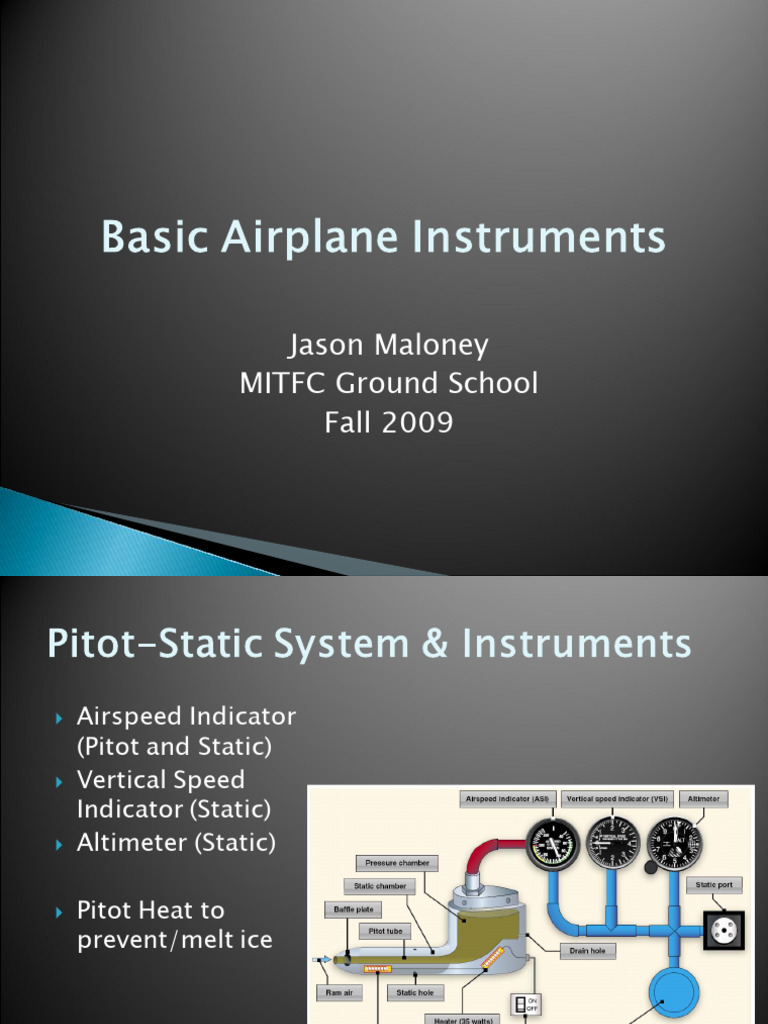 MITFC Basic Airplane Instruments | PDF | Airspeed | Aerospace