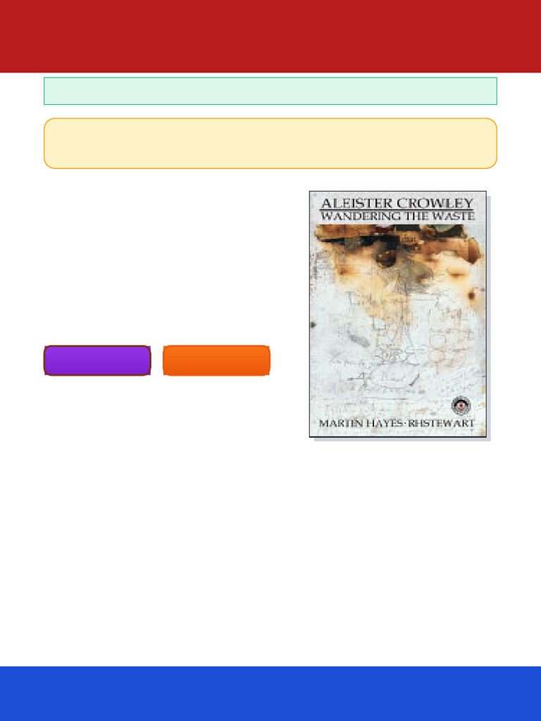Aleister Crowley Wandering the Waste Hayes ebook teaching version | PDF ...