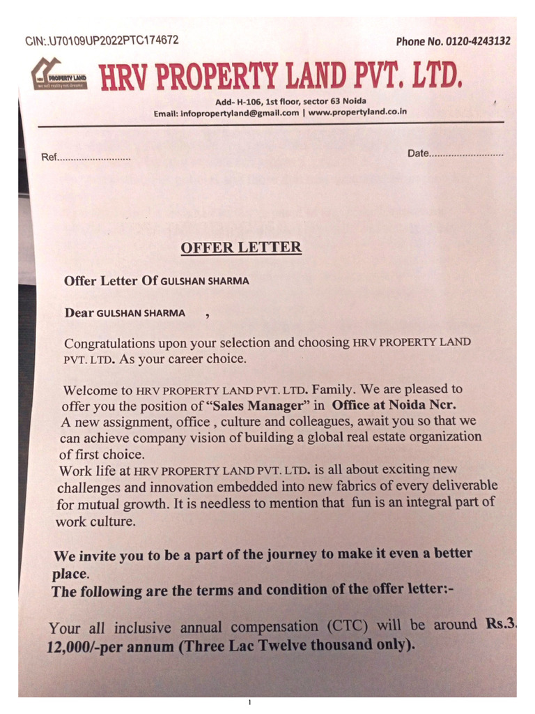 Offer Latter | PDF