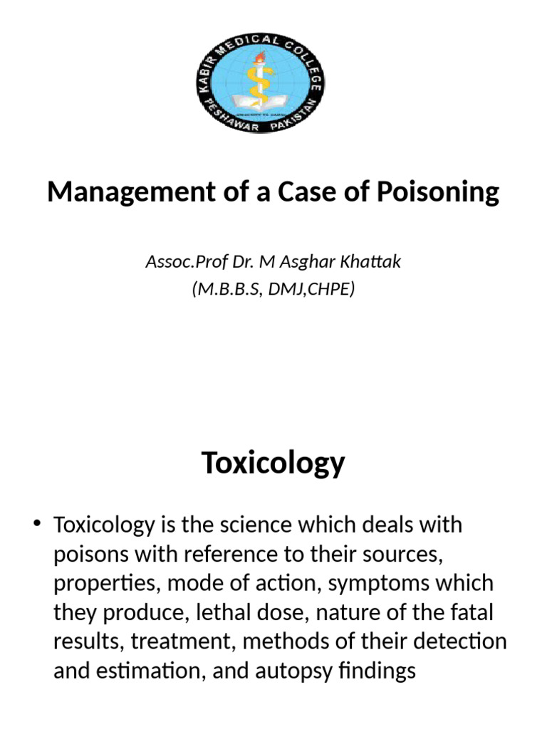 Management_of_a_Case_of_Poisoning | PDF | Poison | Toxicology