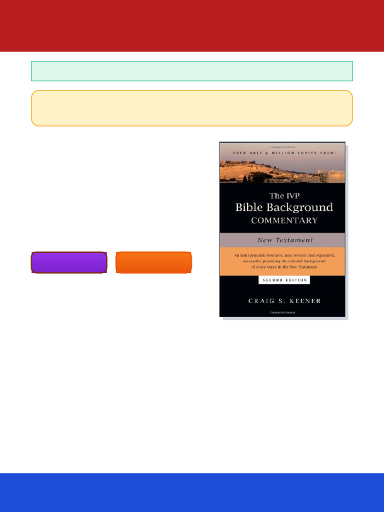 The IVP Bible Background Commentary New Testament 2nd Ed. 2014 Edition ...