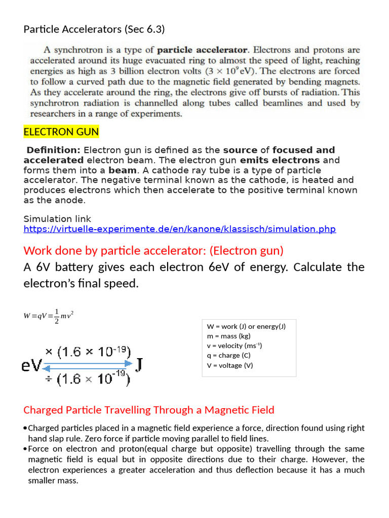 Lesson 25 Particle Accelerators | PDF