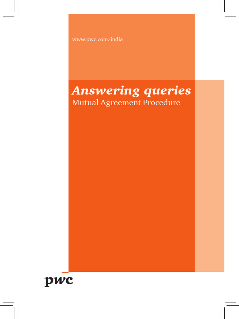 PWC India - Mutual Agreement Procedure Answering Queries-130112 | PDF ...