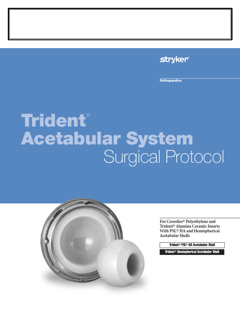 Trident® Acetabular System Protocol | PDF | Screw