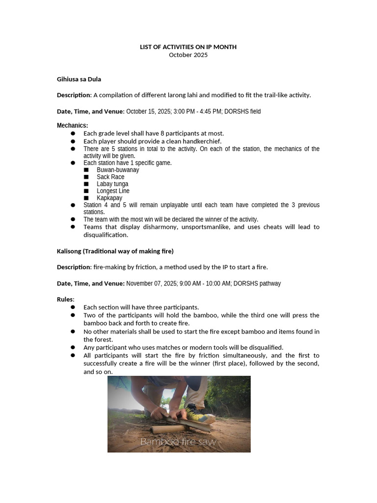List of Activities On Ip Month | PDF