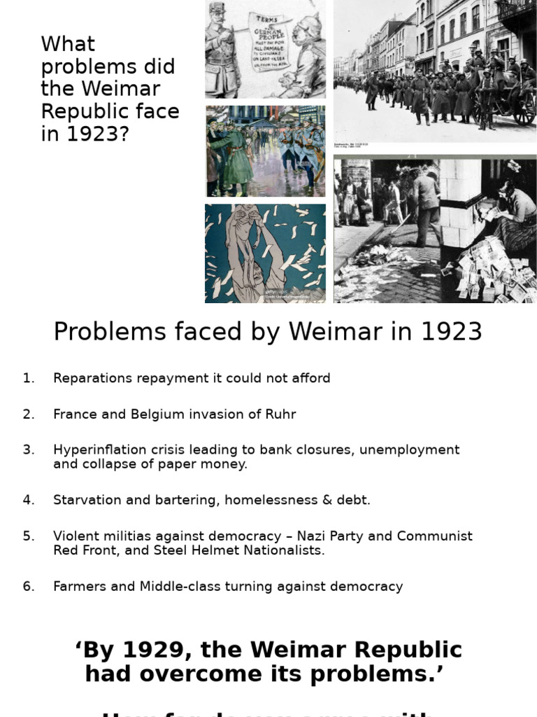 Weimar Republic Pressntation | PDF | Weimar Republic | Hyperinflation ...