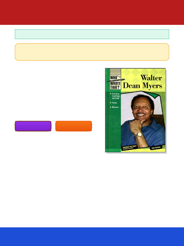 Walter Dean Myers Who Wrote That 1st Edition Amy Sickels ebook digital ...
