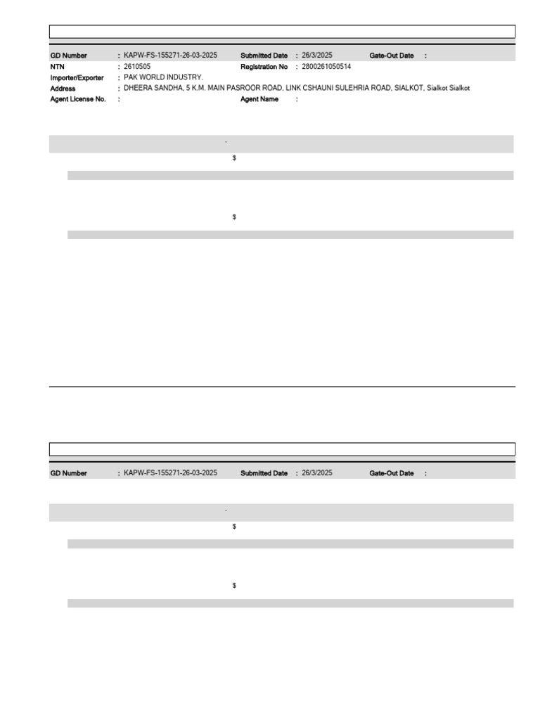 GD-Log-DetailReport[KAPW-FS-155271-26-03-2025] | PDF | Money | Public ...