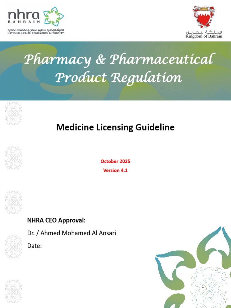 Bahrain - Product Registeration Guidelines | PDF | Pharmacokinetics ...