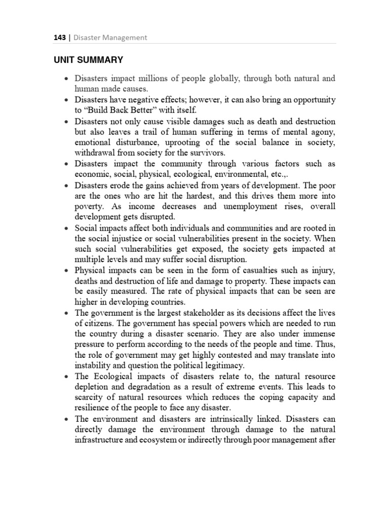 Understanding Disaster Management Impacts | PDF | Natural Disasters ...