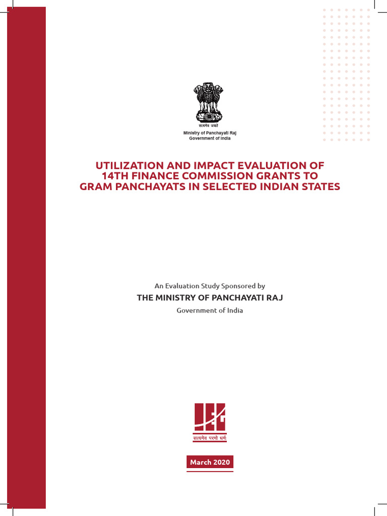 Evaluation of 14th Finance Commission Grants | PDF | Government Of India