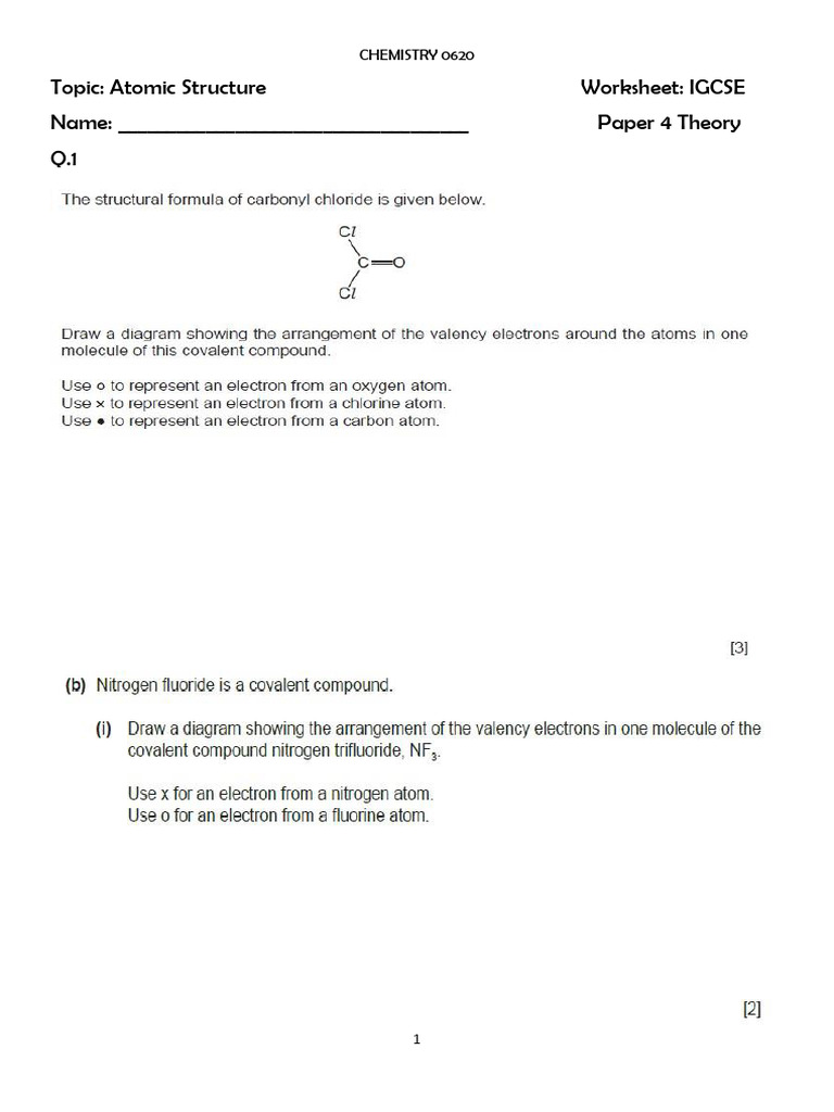 Worksheet Covalent Bonding | PDF