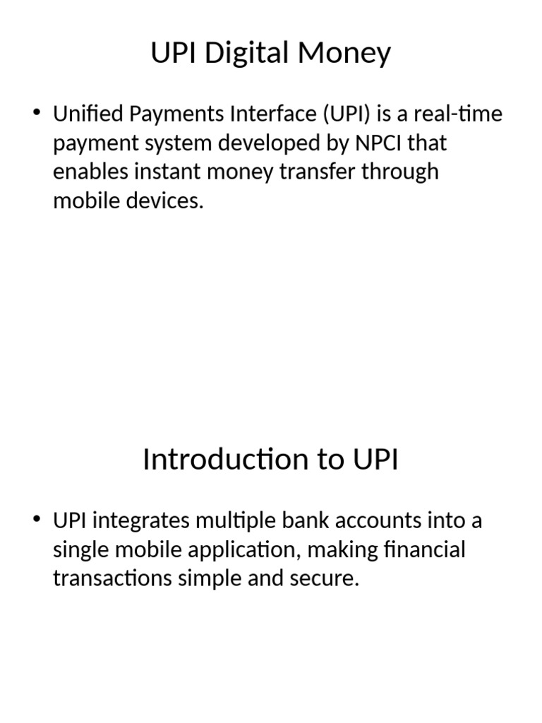 Understanding UPI Digital Payments | PDF